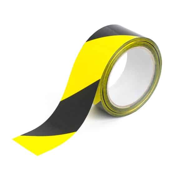 Cinta Delimitadora Amarillo – Negro 50mm x 33mts – Pivotres